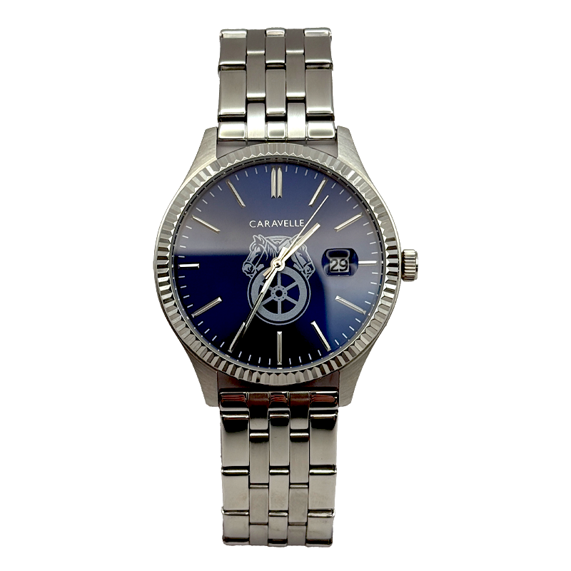 Caravelle Dark Blue Dial St Steel Watch – TeamsterWear